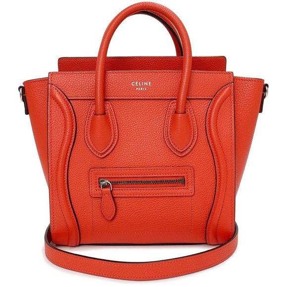 Celine | Bags | Celine Luggage Nano 2way Shoulder Crossbody Drummed ...